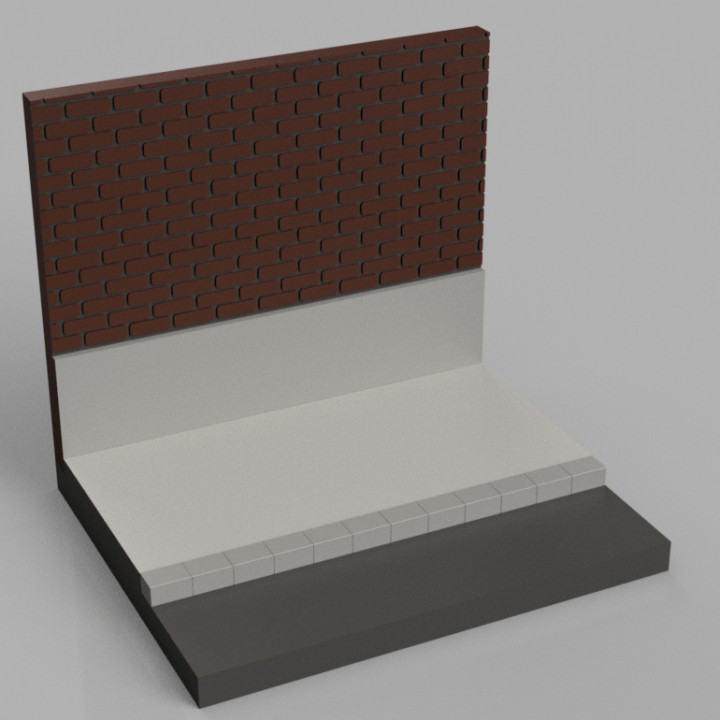 3D Printable Simple Street Diorama Base by Fr3D @ The3DPrinting