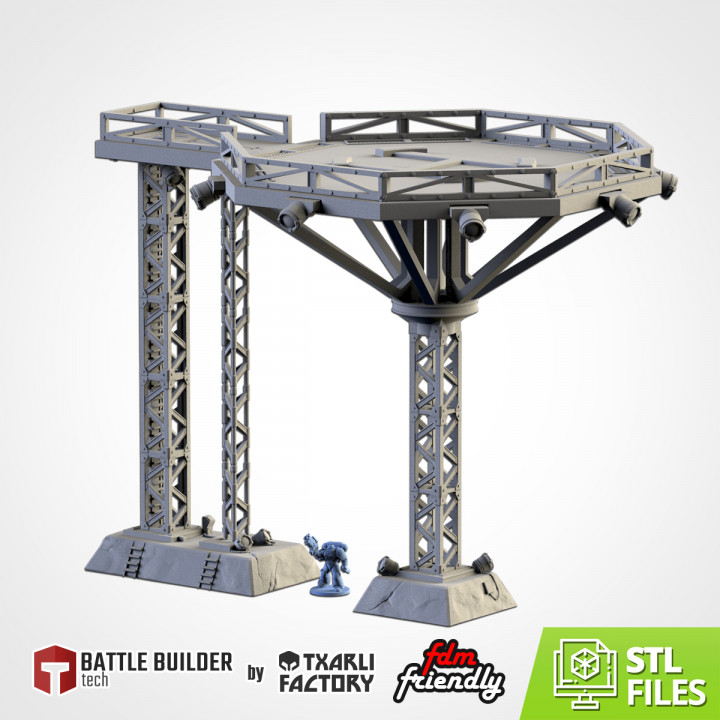 3D Printable HELIPORT by Txarli Factory
