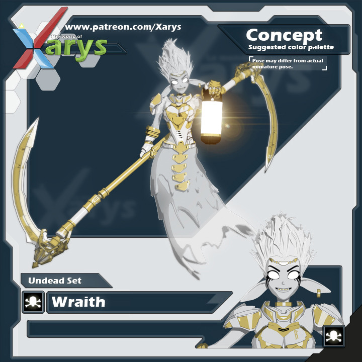 3D Printable Wraith by Xarys Games