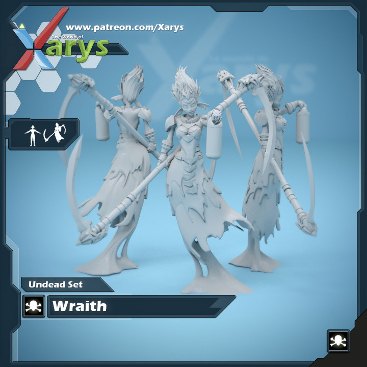 3D Printable Wraith by Xarys Games