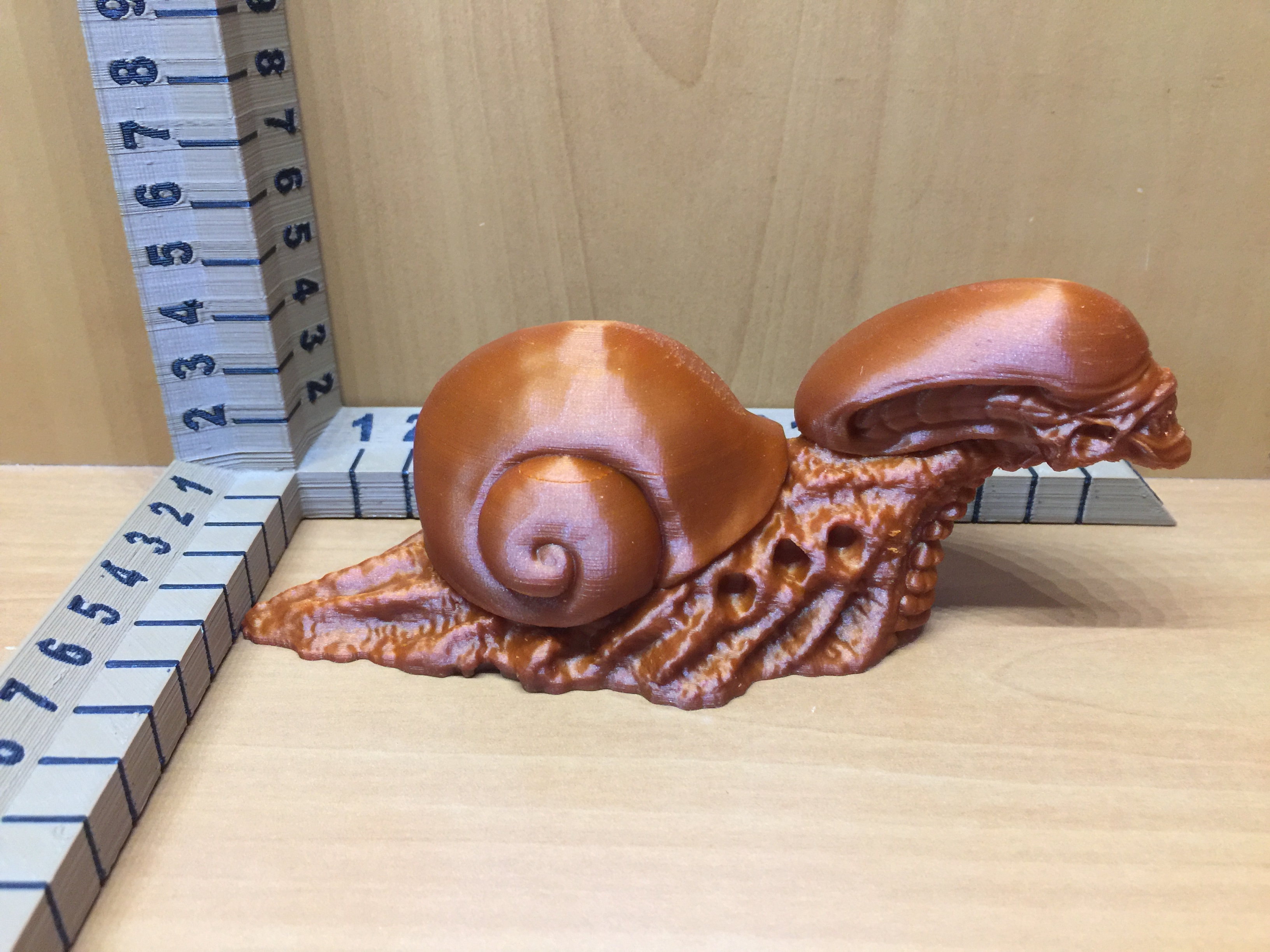 3D Printable Snailien (Snail-Alien Xenomorph Mashup) Lawn Sculpture by ...