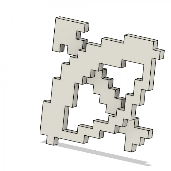 3D Printable Minecraft Bow and Arrow by Rick