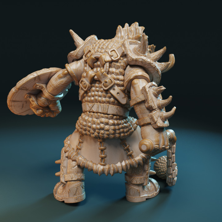 3D Printable Boar Warrior by Claydemon Miniatures