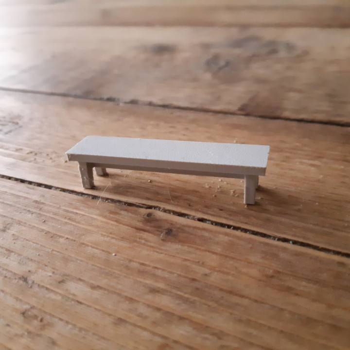 3D Printable Wooden Bench by Dobbel Dragon