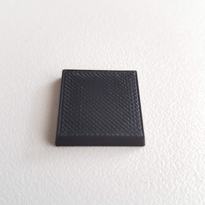 3D Printable Square Wargaming Base 20mm x 20mm (solid) by Edwin Cross