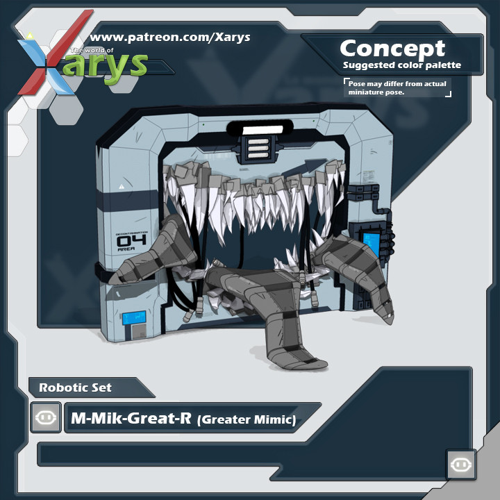 3D Printable Mimic - Greater by Xarys Games