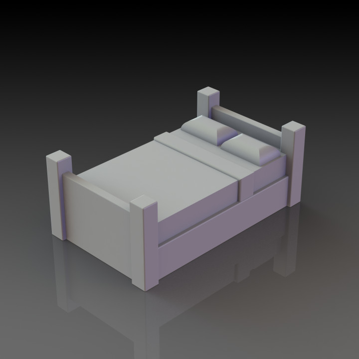 3D Printable Wooden Bed by Dobbel Dragon