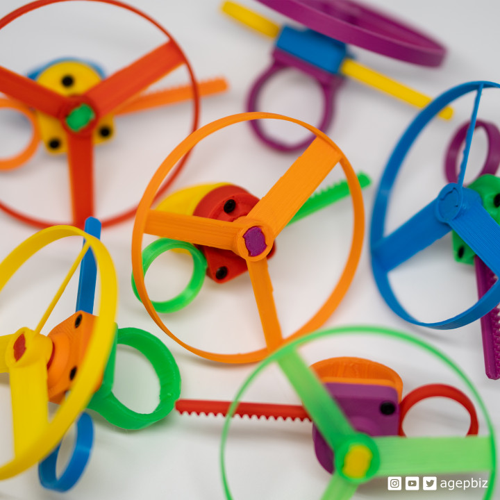 3D Printable Pull Copter Finger Ring by Stian Ervik Wahlvåg