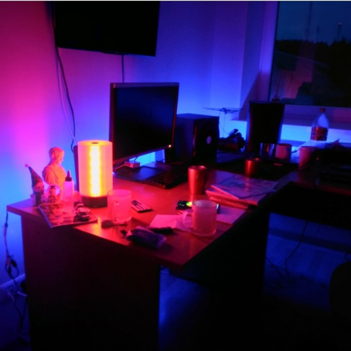 3D Printable Smart RGB LED desk lamp by muse sriuboj