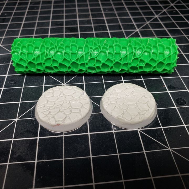 3D Print of Cobblestone Texture Roller by WIGHT-METAL