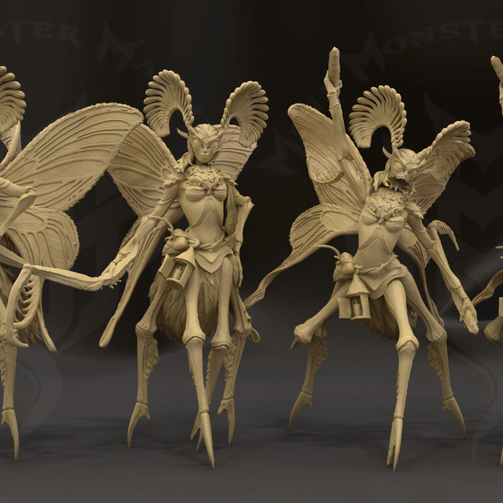 3D Printable Moth Girl by Mini Monster Mayhem