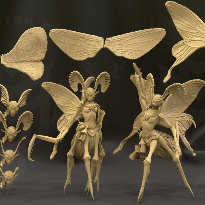 3D Printable Moth Girl by Mini Monster Mayhem