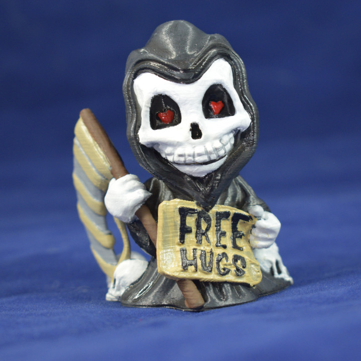 3D Printable Free Hugs Grim Reaper by Tanya Wiesner