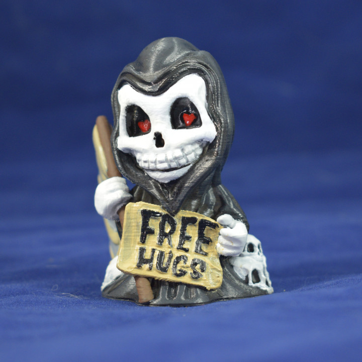 3D Printable Free Hugs Grim Reaper by Tanya Wiesner