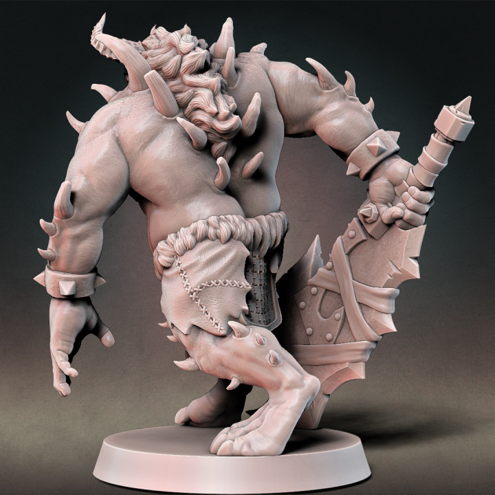 3D Printable Demon Orc w/ Modular Hands (Presupported) by Mini Flayer
