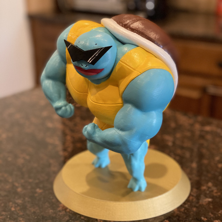 3D Print of Ultra swole Squirtle by 3DBearnicorn