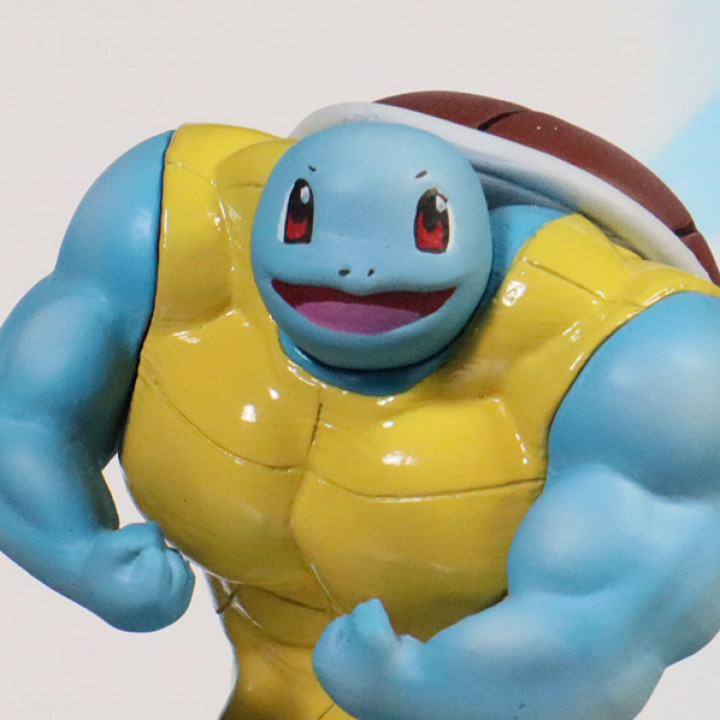3D Printable Ultra swole Squirtle by Chan Yen Yee