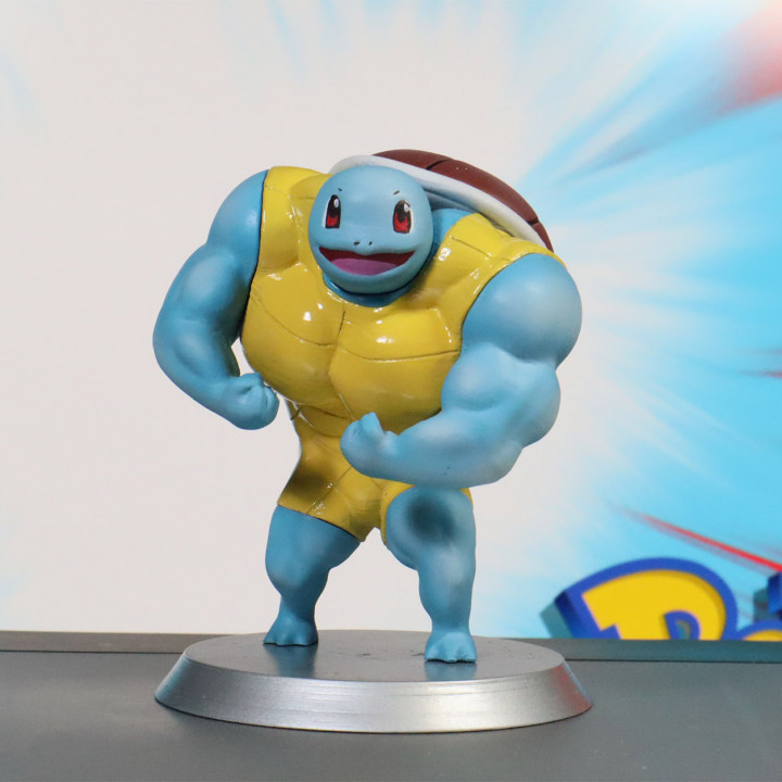 3D Printable Ultra swole Squirtle by Chan Yen Yee