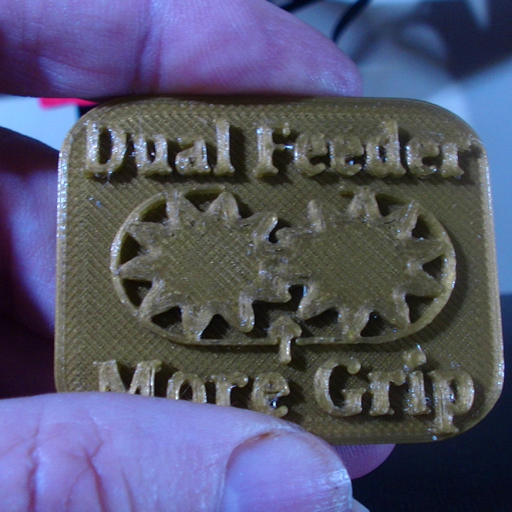 3D Printable Dual Gear feeder Symbol by Billy Tail