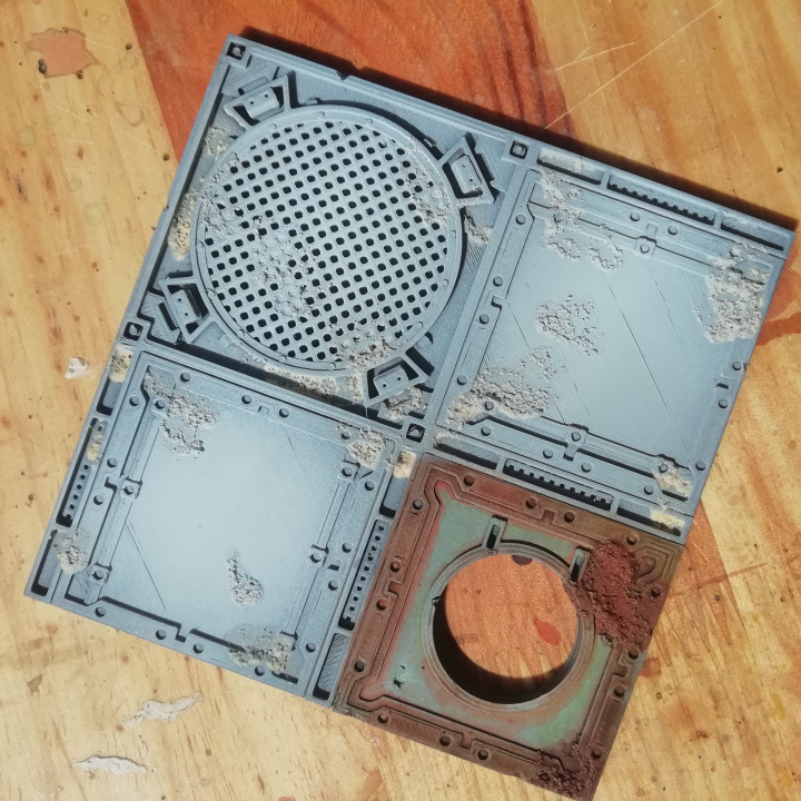 3D Printable Necromunda Zone Mortalis compatible platforms by Seb