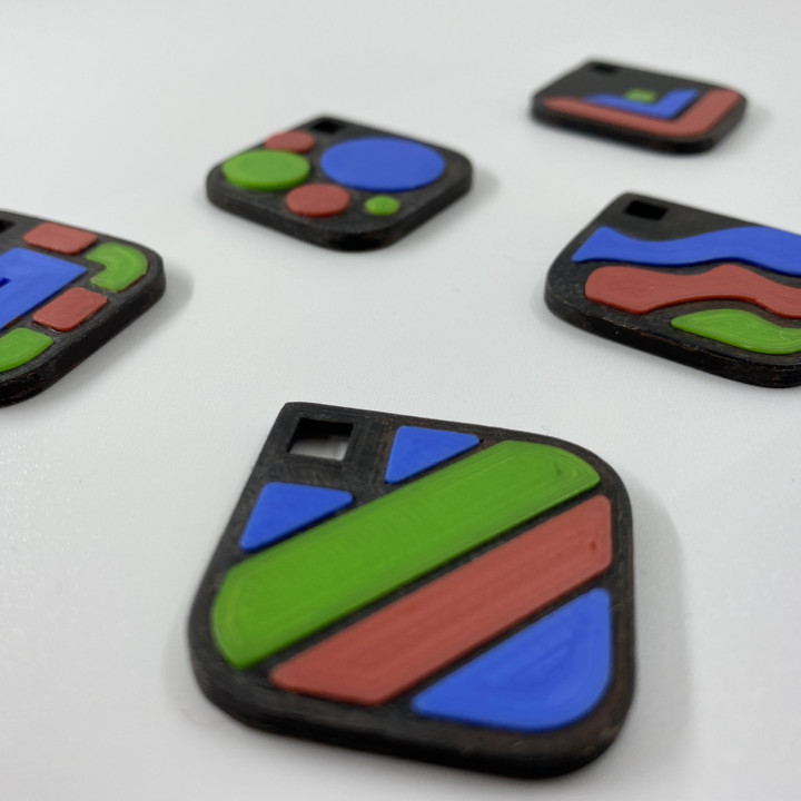 3D Printable Modern Keyrings by Tom Price
