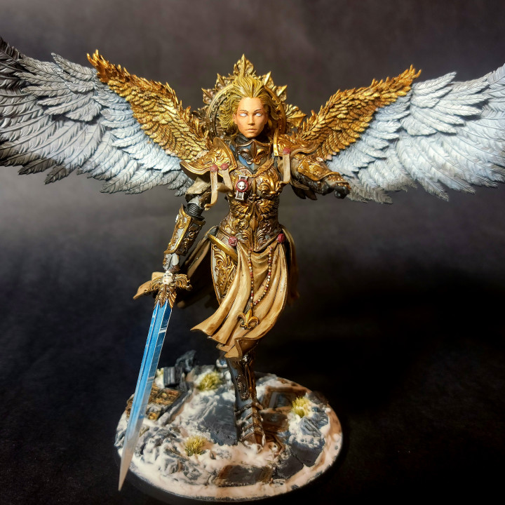 3D Print of Archangel With Diorama by flpetitta