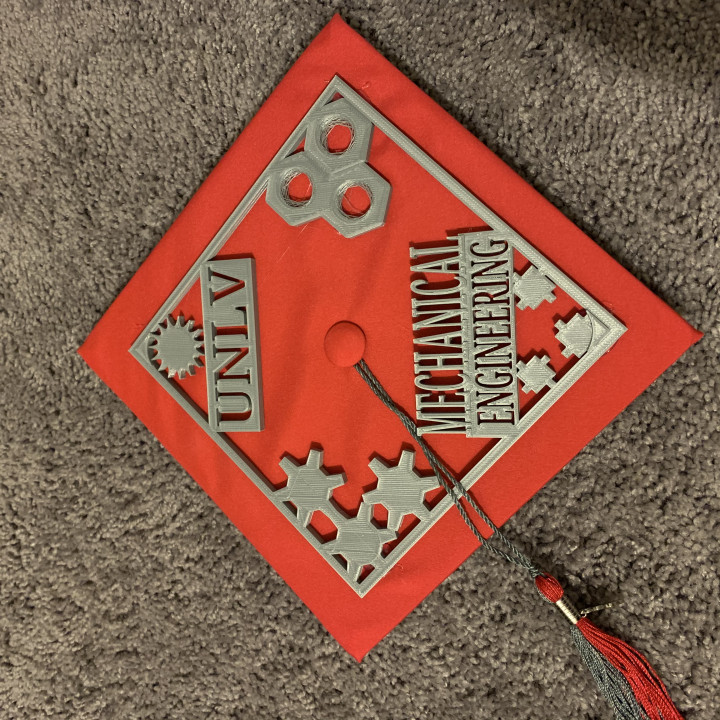 3D Printable UNLV Grad Cap Decor by Sabrina Russell