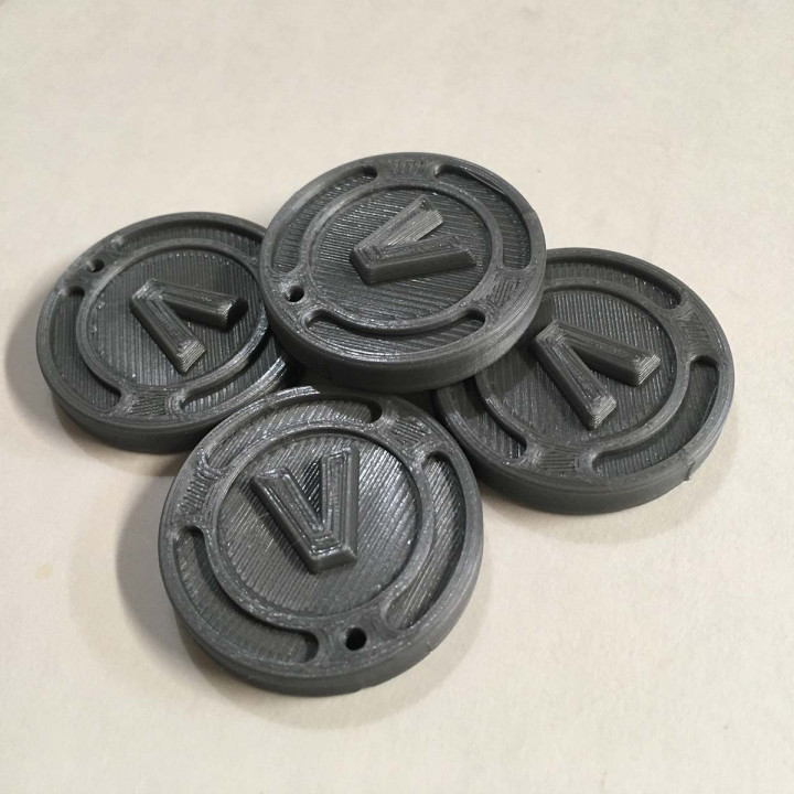 3D Print of V BUCKS - FORTNITE by ghoast5