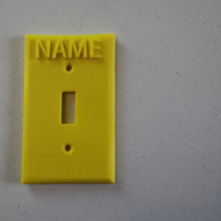 3D Printable Customized Switch Plates by Steven Raymond