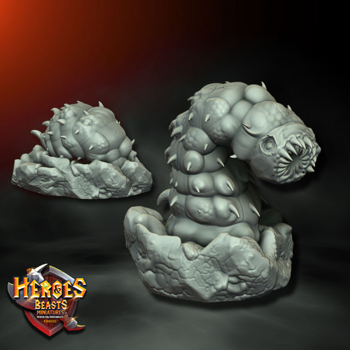 3D Printable Large Worm by Heroes and Beasts