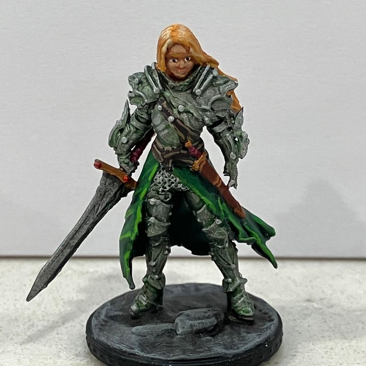 3D Print of Lydia, the Lioness - Swordswoman - 32mm - DnD - by ...