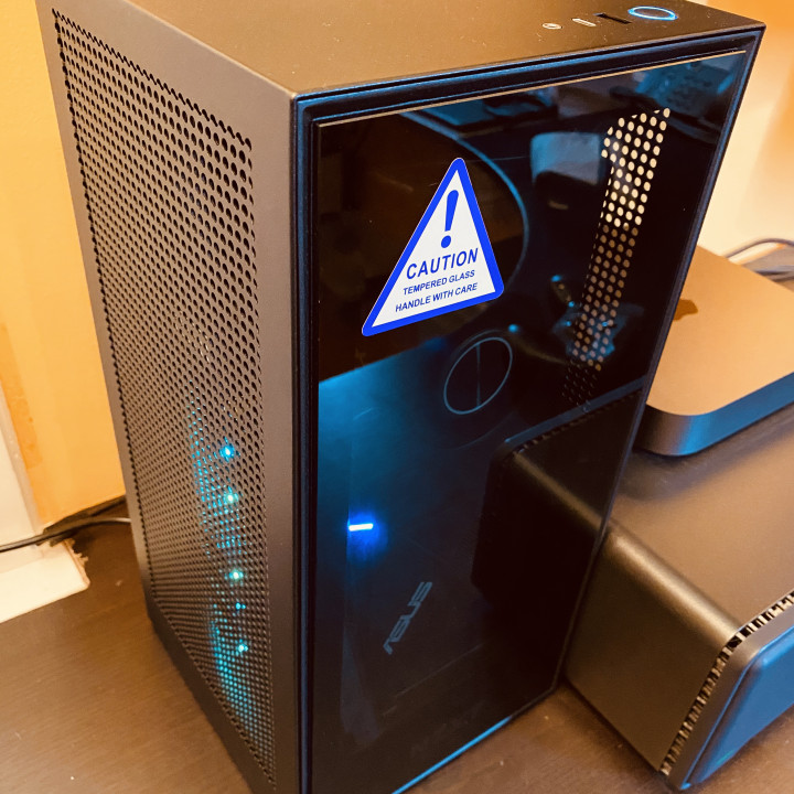 3D Printable 90° NZXT H1 Rails - Show off your GPU by Kari Barry