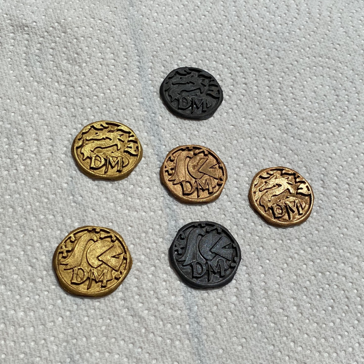 3D Printable The Dungeon Master's Coin for D&D by Tom Price