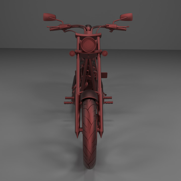 3D Printable Chopper Motorcycle 3D Model For Print by demis sarda
