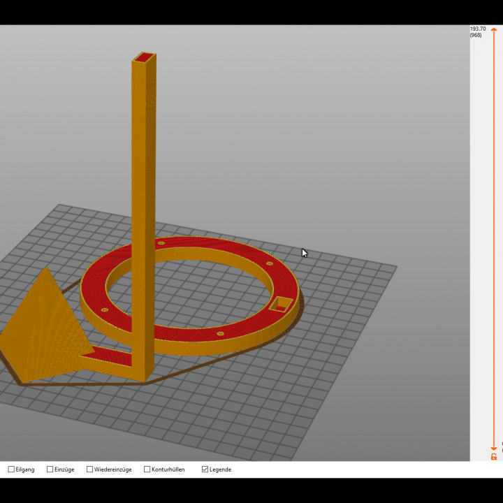 3D Printable tensegrity pyramide by Philipp