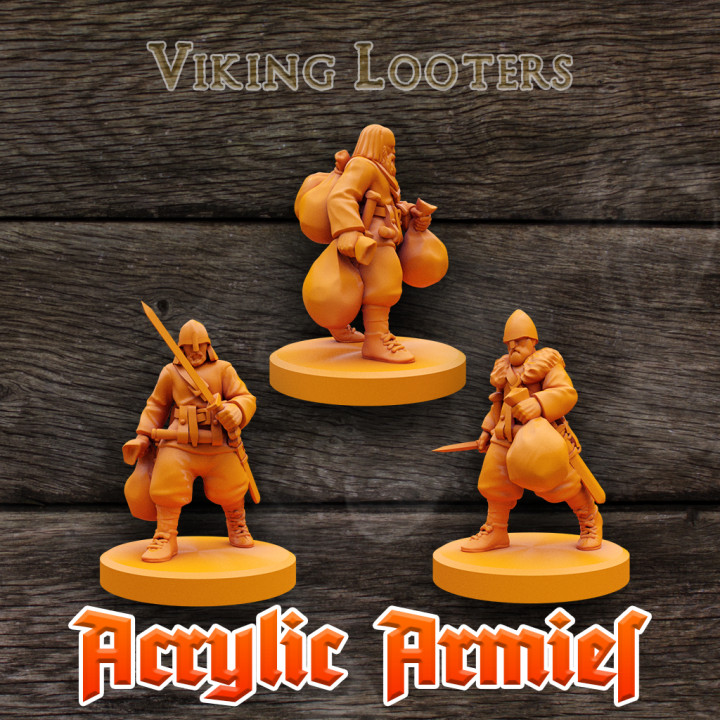 3D Printable Viking Looters x3 by Ivan