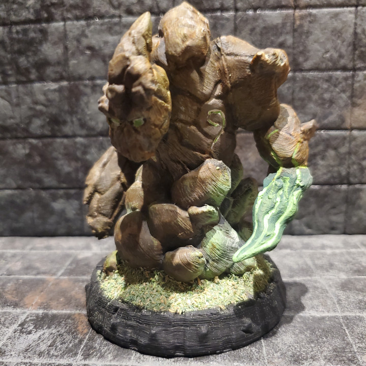 3D Printable Earth/Rock Elemental (supported) by Cursed Forge Miniatures