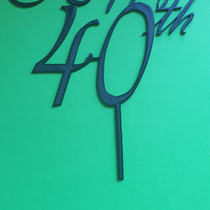 3D Printable Happy 40th by Nikola Kovacek