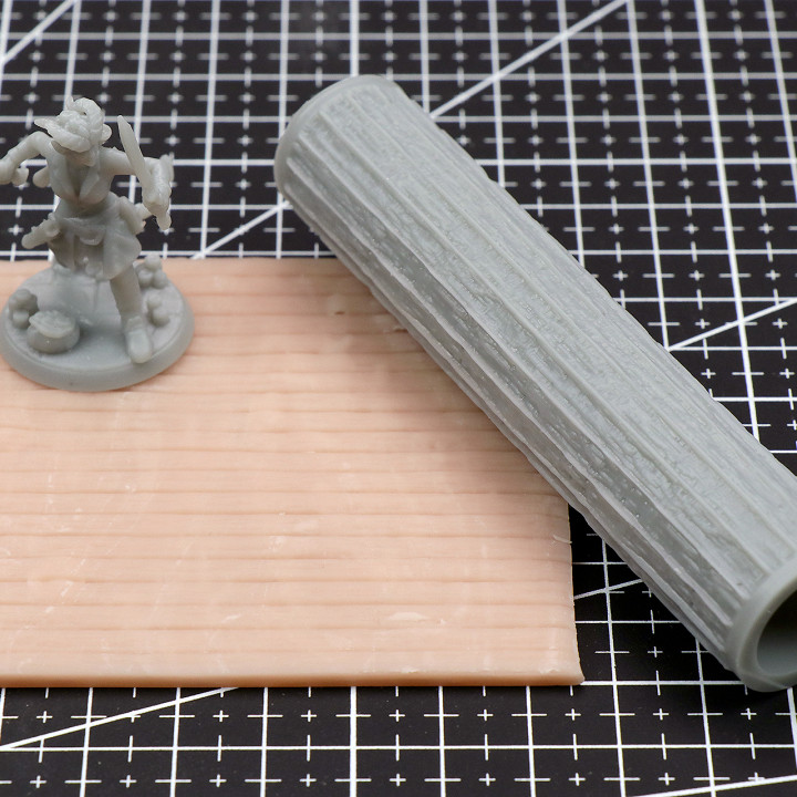 3D Printable Wood Floor Texture Rollers by Deland Craven