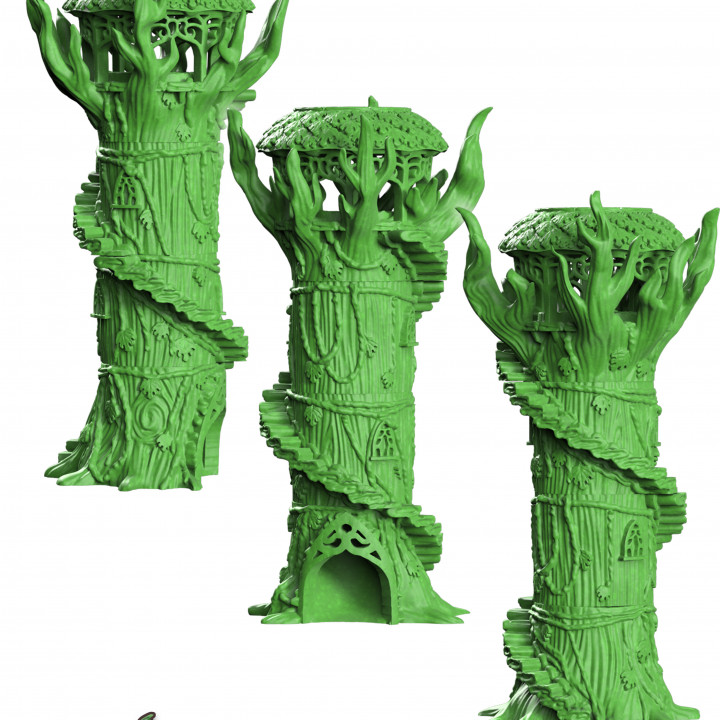 3D Printable Dice tower wood elf by Crosslances