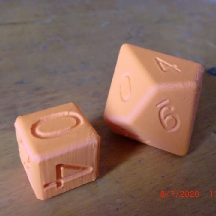 3D Printable Lotto numbers Dice pair. by Edgar Castelo