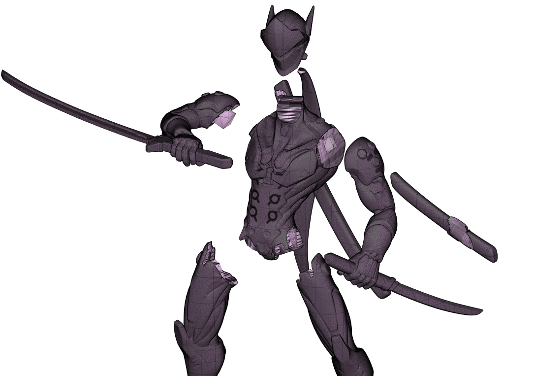 3D Printable Genji Fan Art - Free by Edge Miniatures