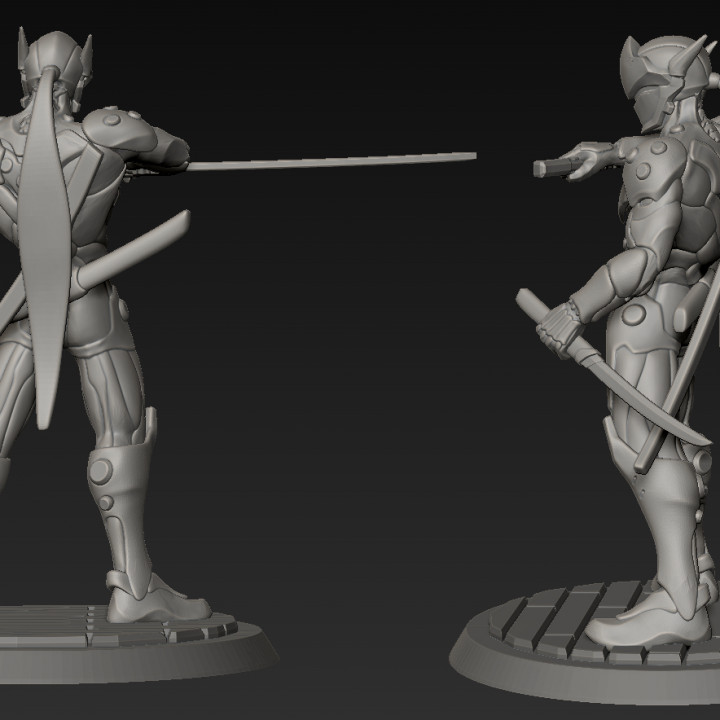 3D Printable Genji Fan Art - Free by Edge Miniatures