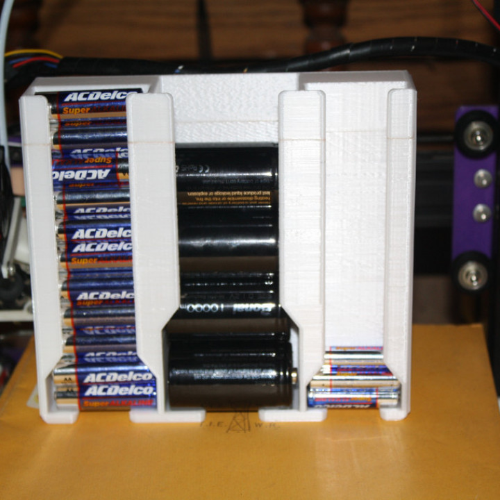 3D Printable FIFO Battery Dispenser - AA AAA D by Derek Tombrello