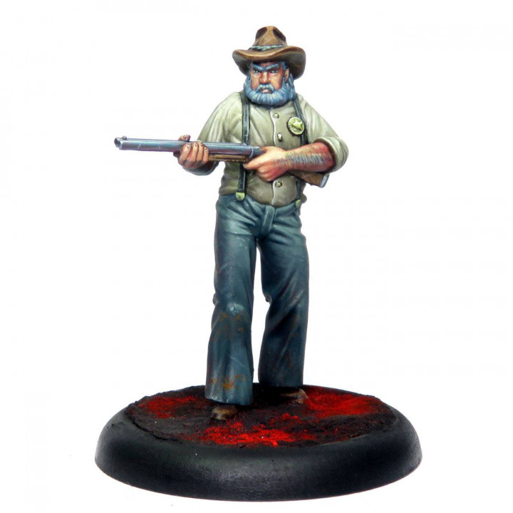 3D Printable Lawmen Deputy - Uncle Zeke by Gangfight Games