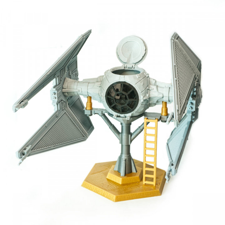 3D Printable Stand for TIE Fighter by Aitor Baltziskueta