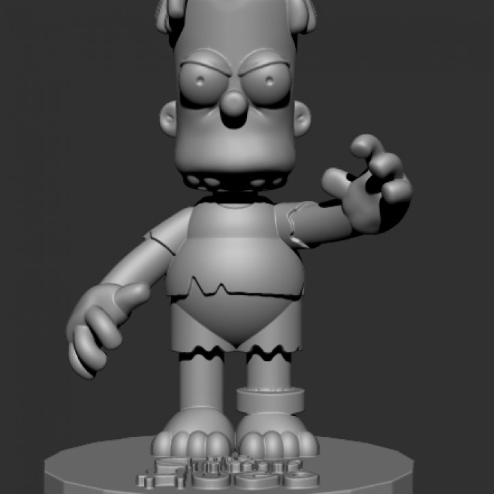 3D Printable HUGO SIMPSON (BART'S EVIL TWIN) by Juan Imfeld