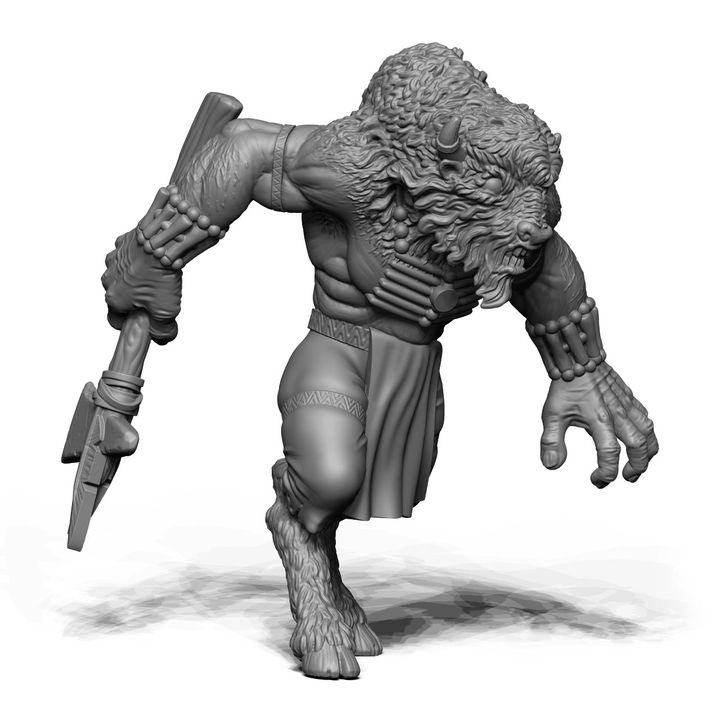 3D Printable Tunka - Alpha Werebison by Gangfight Games