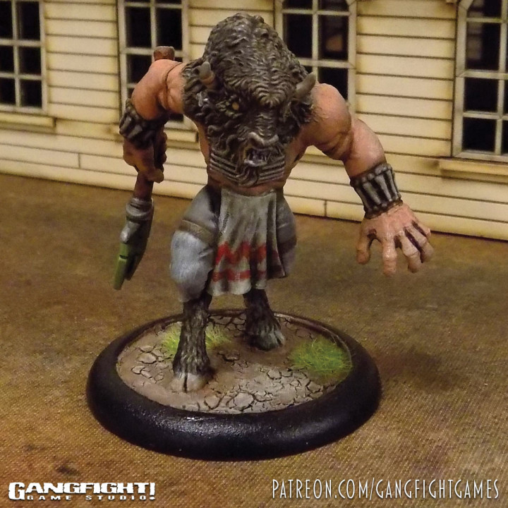 3D Printable Tunka - Alpha Werebison by Gangfight Games