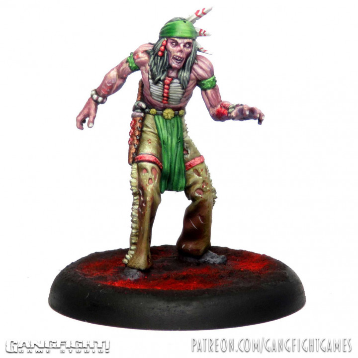 3D Printable Native Zombie 2 by Gangfight Games